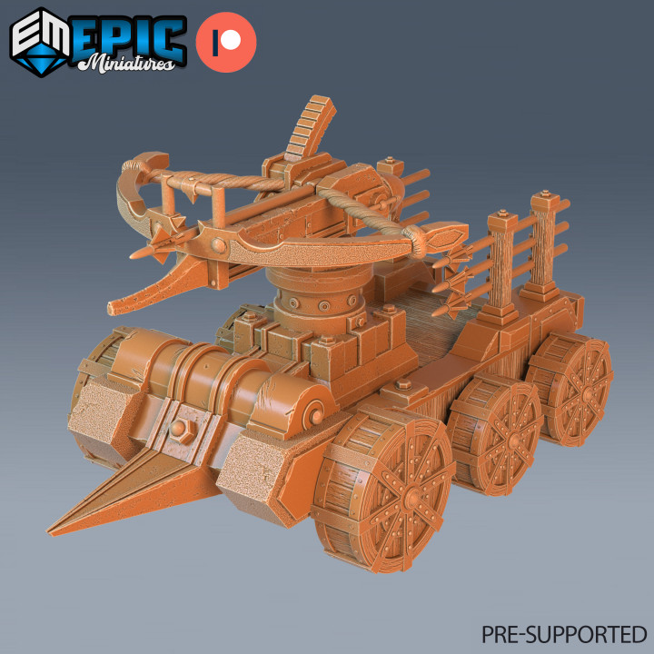 3D Printable Siege Engine Set / Tower / Catapult / Battering Ram Wolf / Dragonslayer Ballista ...
