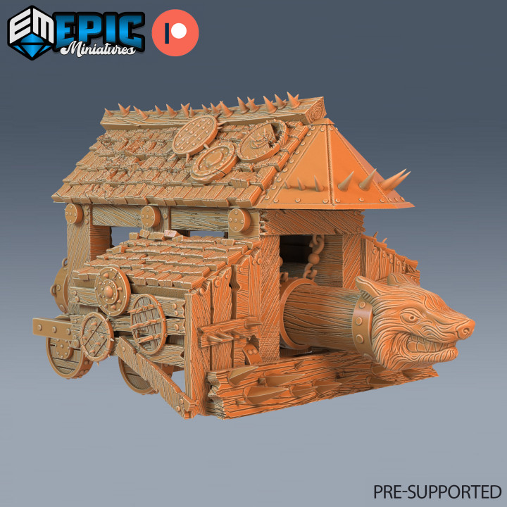 3D Printable Siege Engine Set / Tower / Catapult / Battering Ram Wolf / Dragonslayer Ballista ...