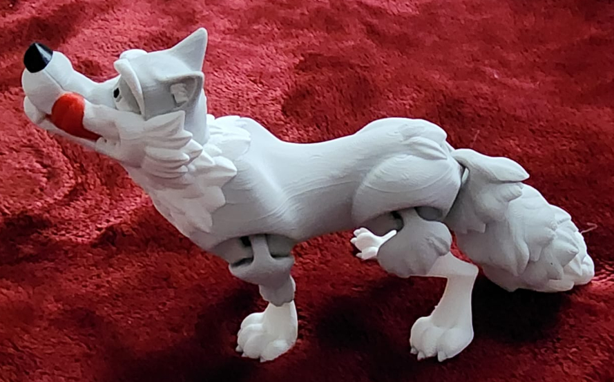 3D Print of Exclusive: Flexi Factory Wolf by zolon