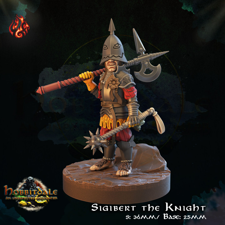 3D Printable Sigibert the Knight by Crippled God Foundry