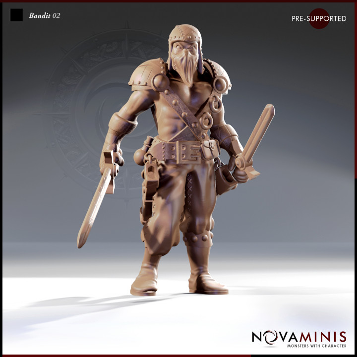 3D Printable Slave River Guild: Brazen Bandits Pack by NovaMinis