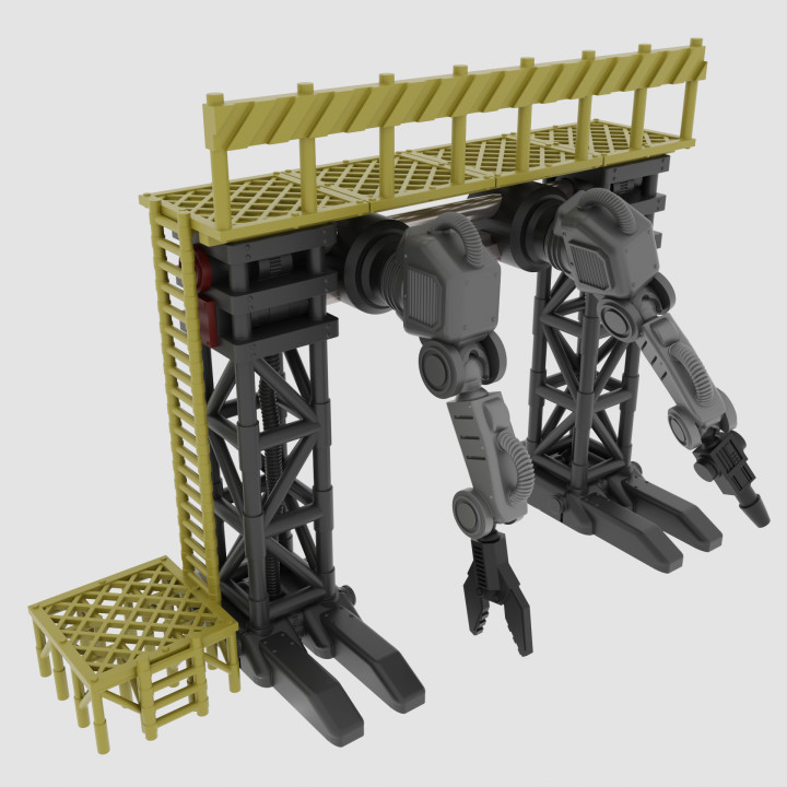 3D Printable Print 'N' Roll: Mech Repair Bay (Texture Roller and ...