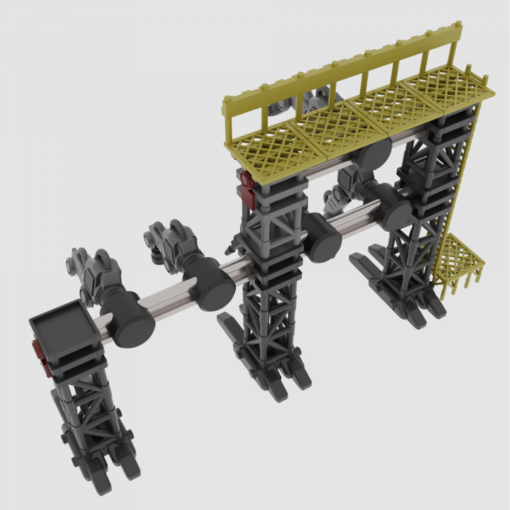 3D Printable Print 'N' Roll: Mech Repair Bay (Texture Roller and ...