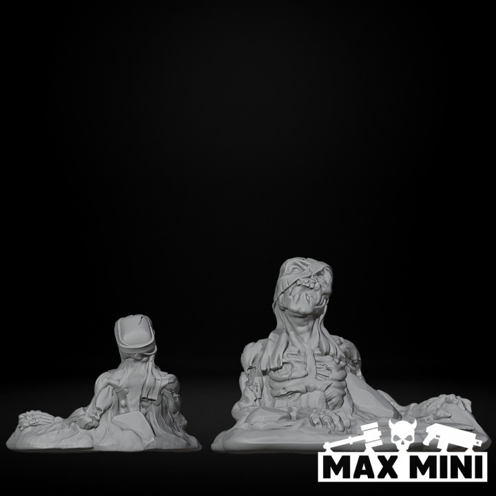 3D Printable Mummy Ground Slaves by Max Mini