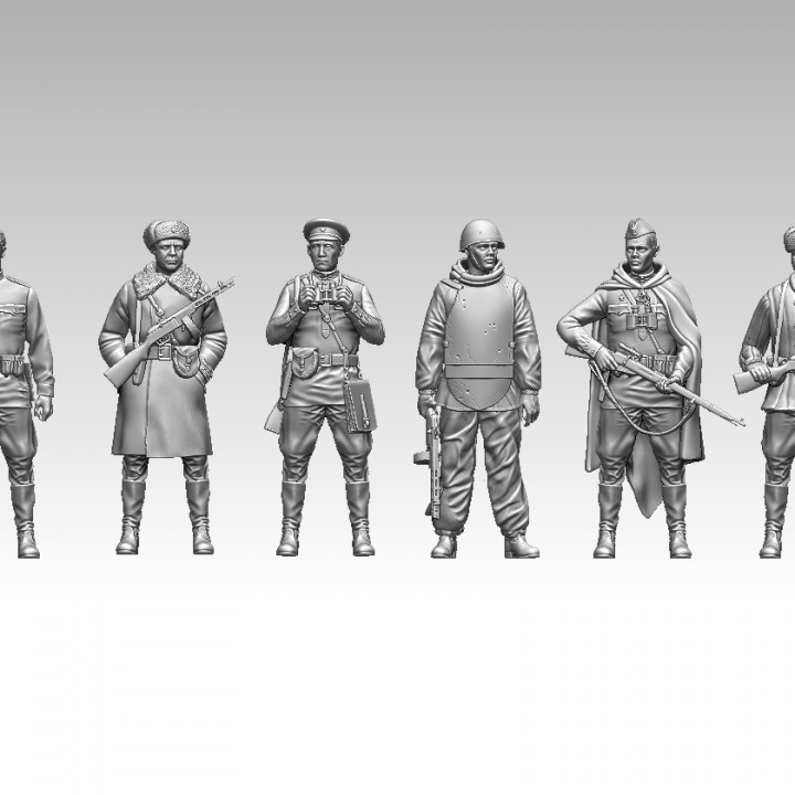 3D Printable russian soldiers by Dmitry Tishchenkov
