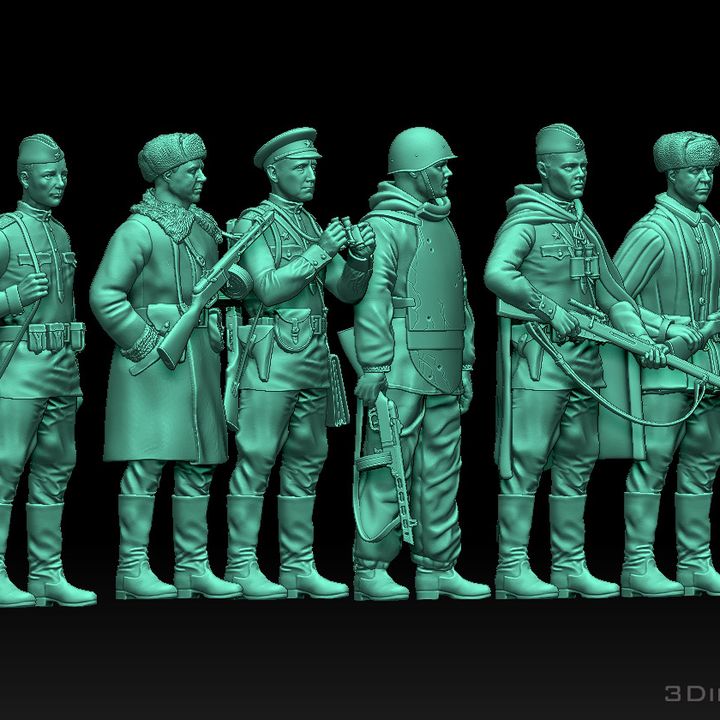 3D Printable russian soldiers by Dmitry Tishchenkov
