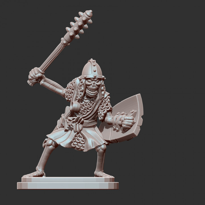3D Printable FREE STL - Undead with Knobbed Mace and Shield by Old ...