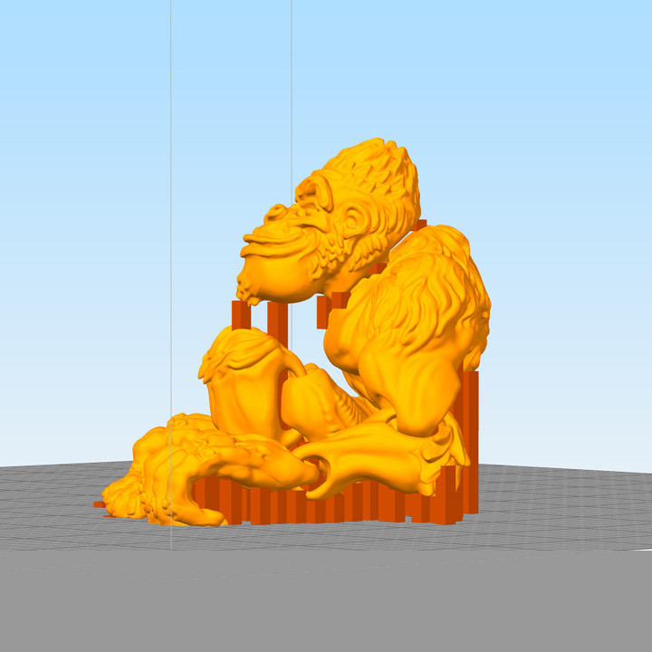 3D Printable Articulated Gorilla by Richard Hanson