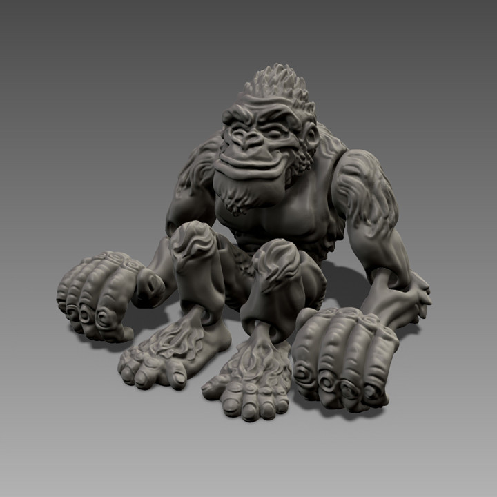 3D Printable Articulated Gorilla by Richard Hanson