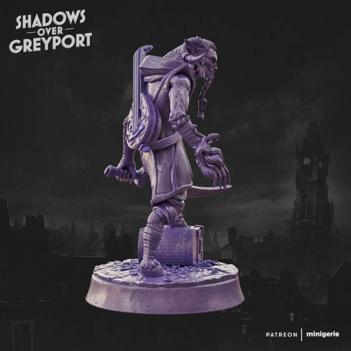 3D Printable Kharis - the Faun Bard by Sebastian