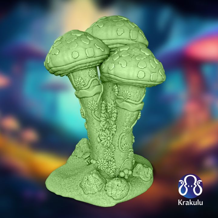 3D Printable Mushroom Trees Collection by Krakulu