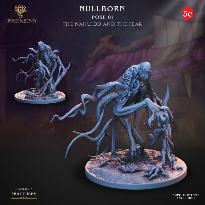 3D Printable Dragonbond Tribes Nullborn (3 poses) by Draco Studios