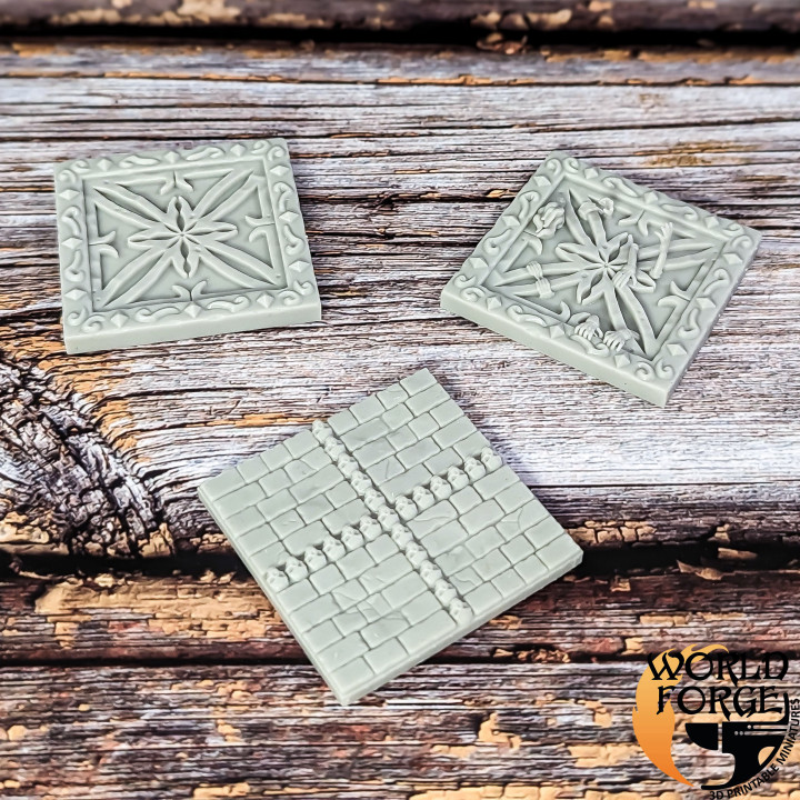 3D Printable Dungeon Floor Tiles by World Forge Miniatures