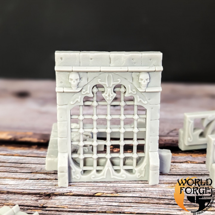 3D Printable Dungeon Walls (modular) by World Forge Miniatures
