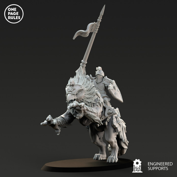 3D Printable Gryph Riders - Human Empire by One Page Rules