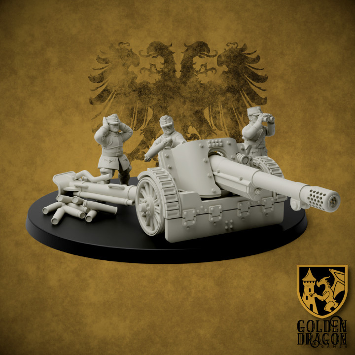 3D Printable Holy Roman Empire - Towed Artillery by Golden Dragon Games