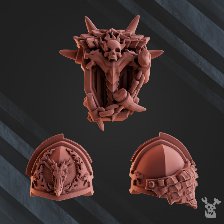 3D Printable Fire Lizard Vexillary by dakkadakka.store