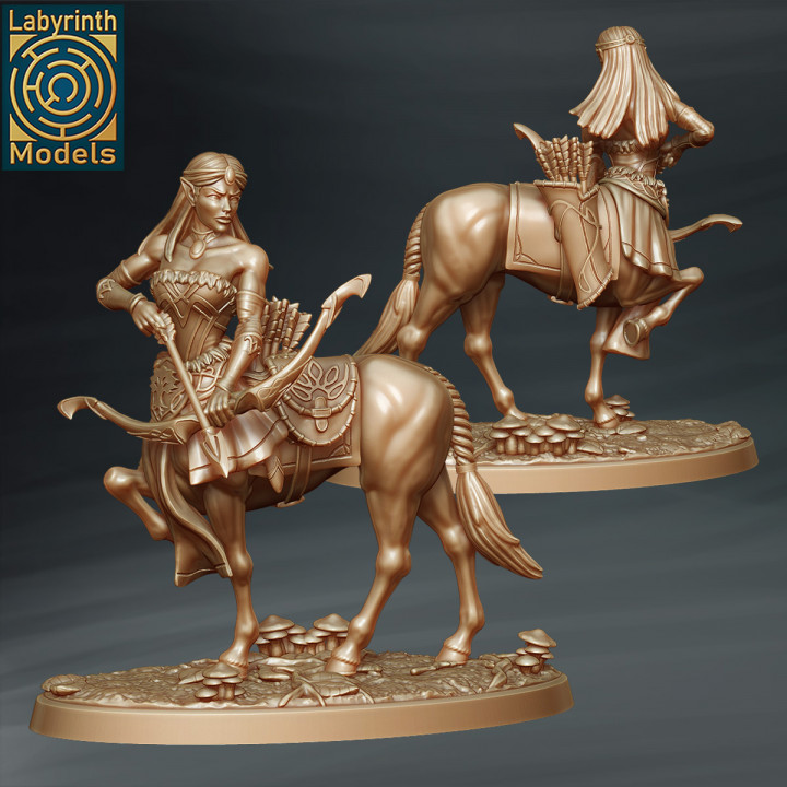 3D Printable Centaur Archers - 32mm scale by Labyrinth Models