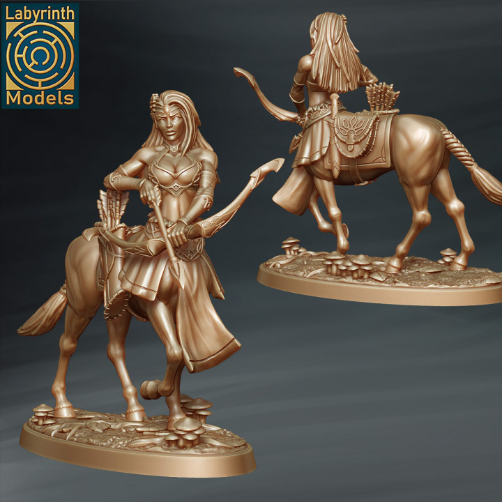 3D Printable Centaur Archers - 32mm scale by Labyrinth Models