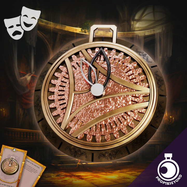 3D Printable Clockwork Amulet by Props&Beyond