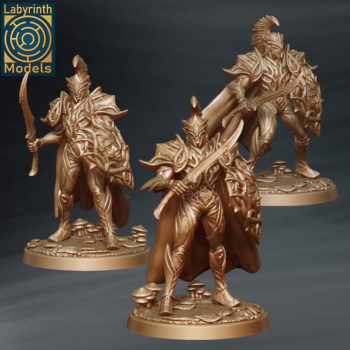 3D Printable Forest Elves Collection Vol. 2 - 32mm scale by Labyrinth ...