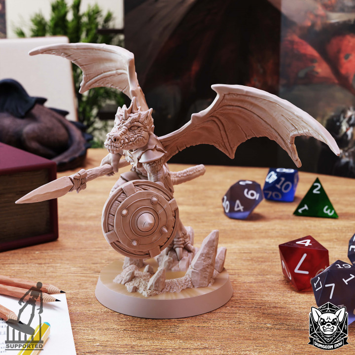 3D Printable Kobold Winged -A by Dungeon Dog