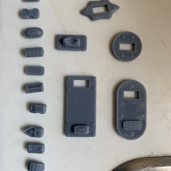 3D Printable Sci-fi Greeble Pack 1 by That Blasted Samophlange