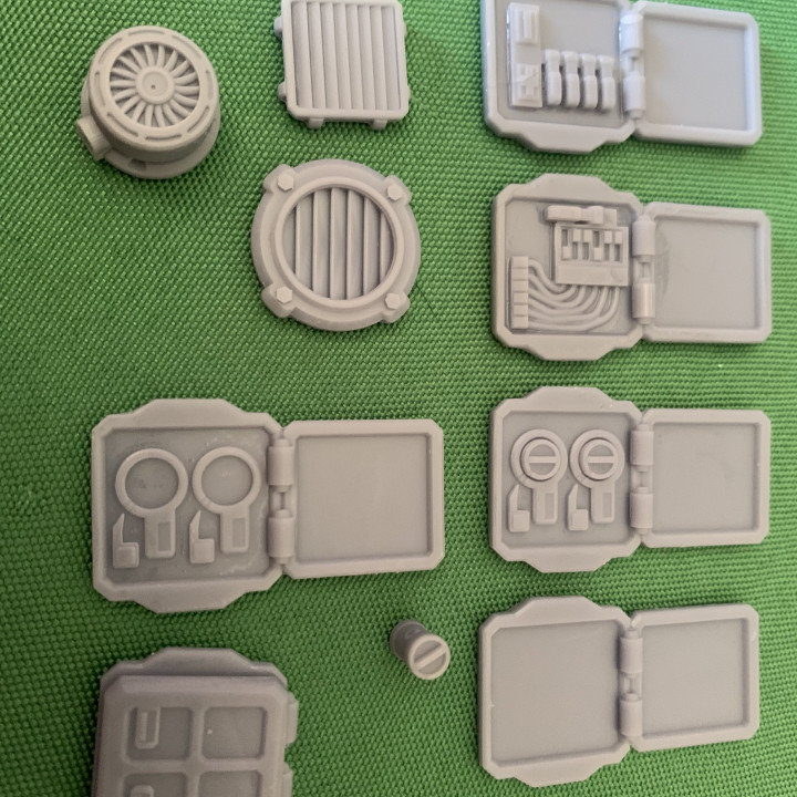 3D Printable Sci-fi Greeble Pack 1 by That Blasted Samophlange