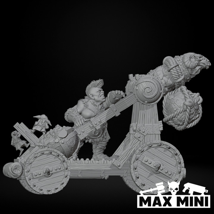 3D Printable Ogre Bone Launcher & Crew by Max Mini