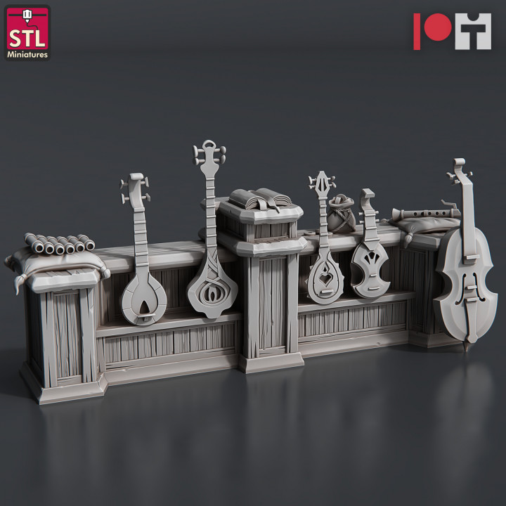 3D Printable Music Store Set by STL Miniatures