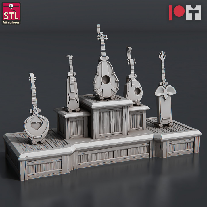 3D Printable Music Store Set by STL Miniatures