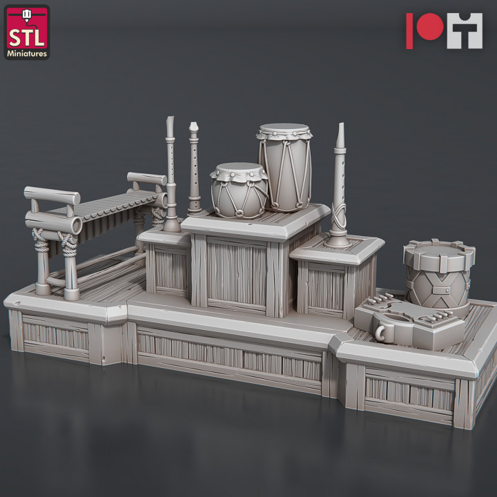 3D Printable Music Store Set by STL Miniatures