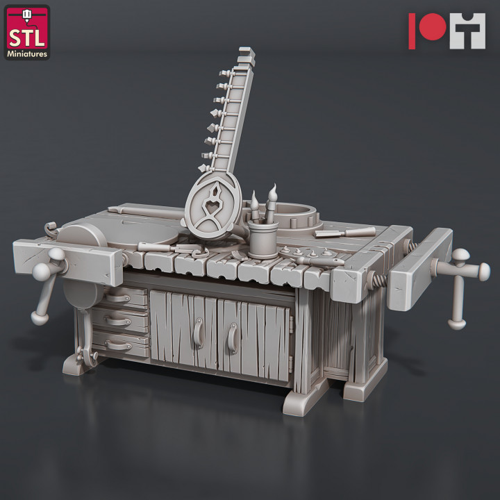 3D Printable Music Store Set by STL Miniatures