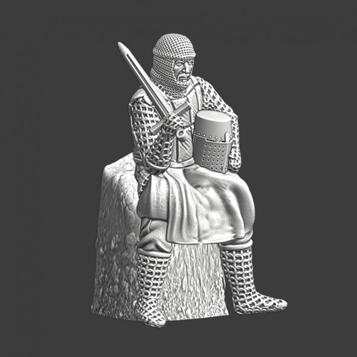 3D Printable Medieval knight sitting and resting by Northern Crusades ...