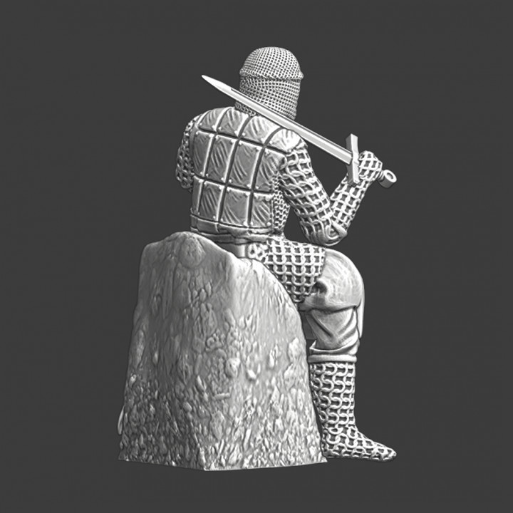 3D Printable Medieval knight sitting and resting by Northern Crusades ...