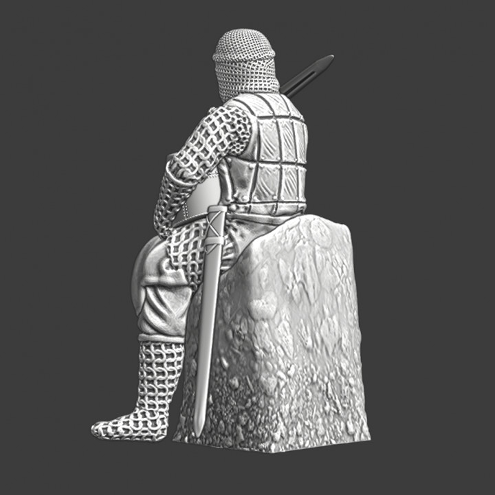 3D Printable Medieval knight sitting and resting by Northern Crusades ...