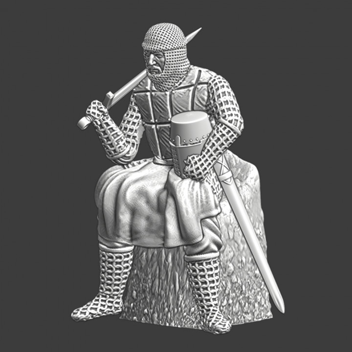 3D Printable Medieval knight sitting and resting by Northern Crusades ...