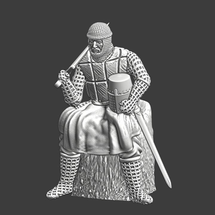 3D Printable Medieval knight sitting and resting by Northern Crusades ...
