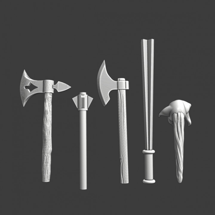 3D Printable Medieval Weapon Pack 1 by Northern Crusades Miniatures