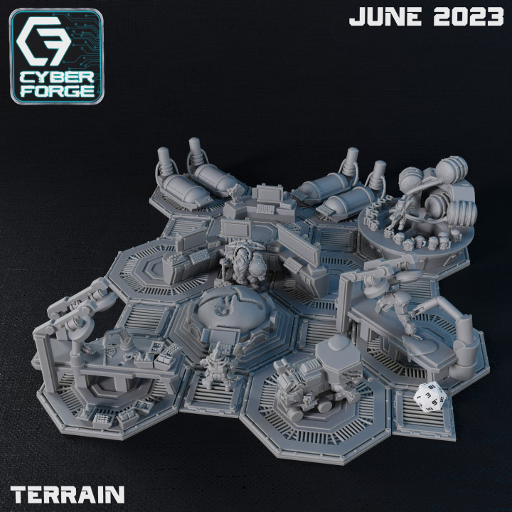 3D Printable Cyber Forge June 2023 by Titan Forge Miniatures