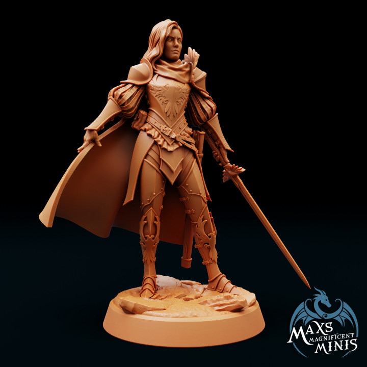 3D Printable Esther, the Griffon Knight - Elf Paladin by The Shattered ...