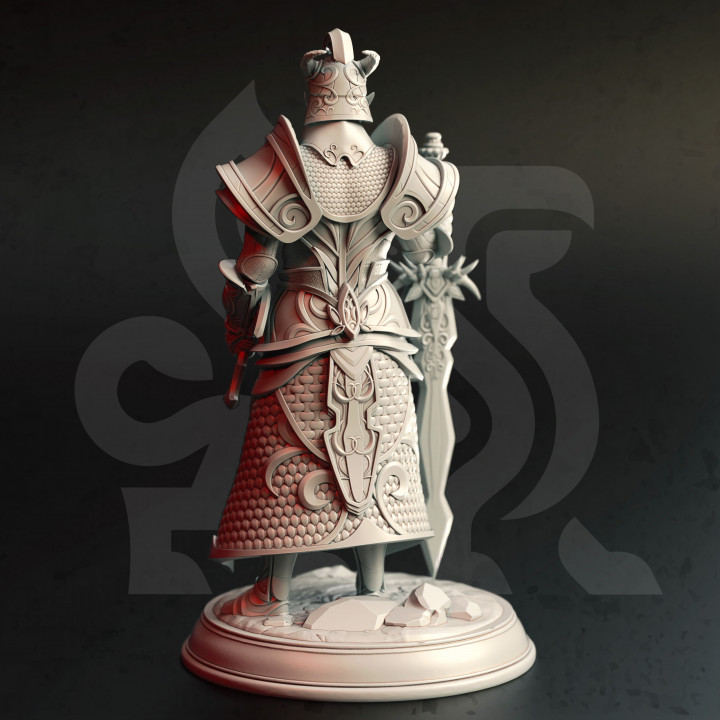 3D Printable High Elven Warrior King - Valius Hanar by DM Stash
