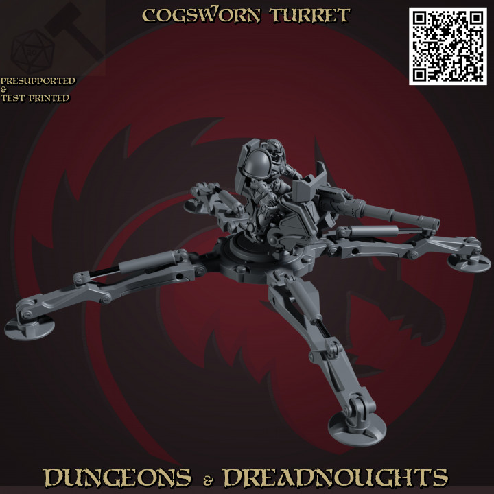 3D Printable Cogsworn Turret by Dungeons and Dreadnoughts