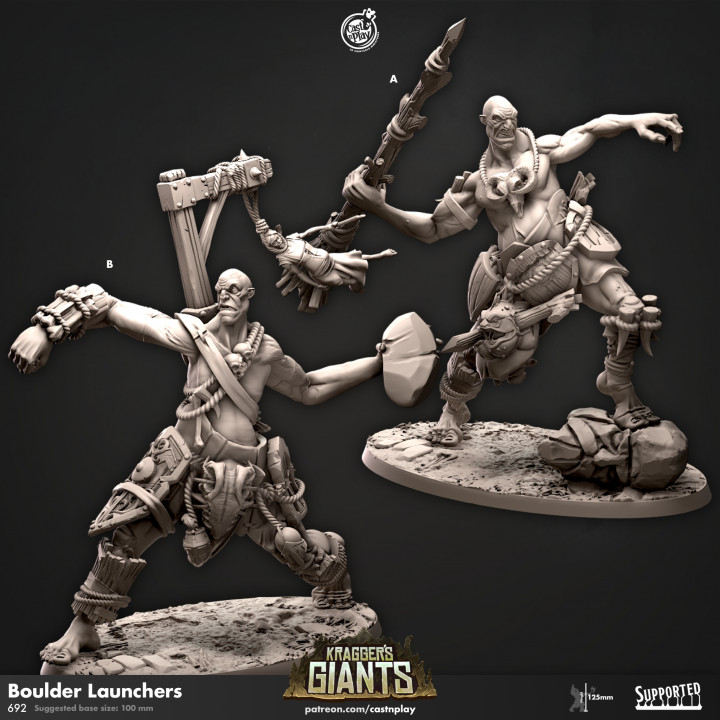 3D Printable Kragger's Giants (Set) (Pre-Supported) by Cast n Play