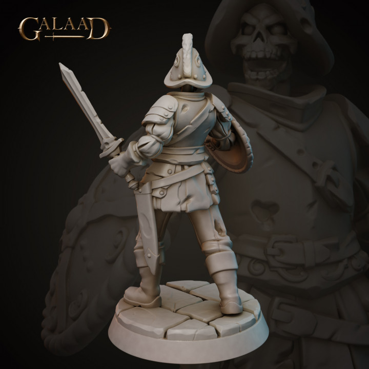 3D Printable Cursed skeleton conquistador 01 by Galaad Miniatures