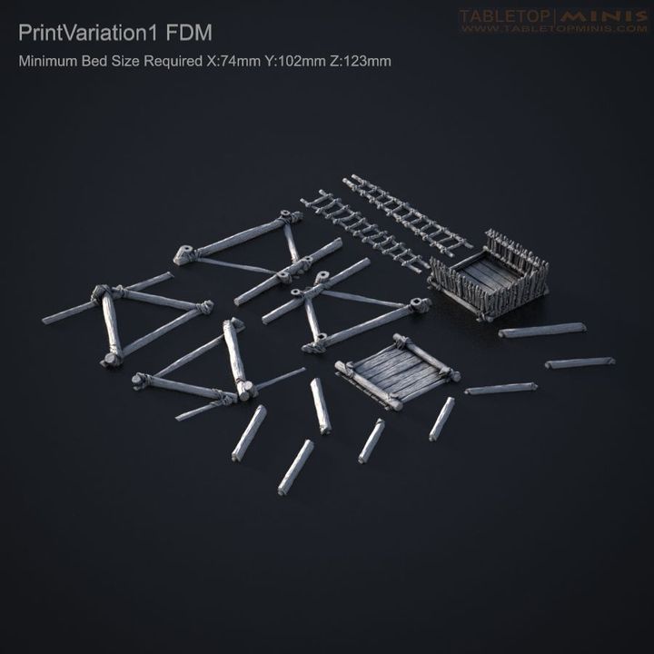 3D Printable Log Lookout Tower by TableTopMinis