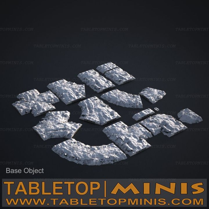 3D Printable Modular Dirt Road by TableTopMinis