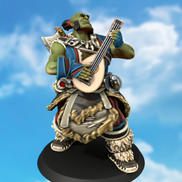 3D Printable Orc Bard by Rob Broad