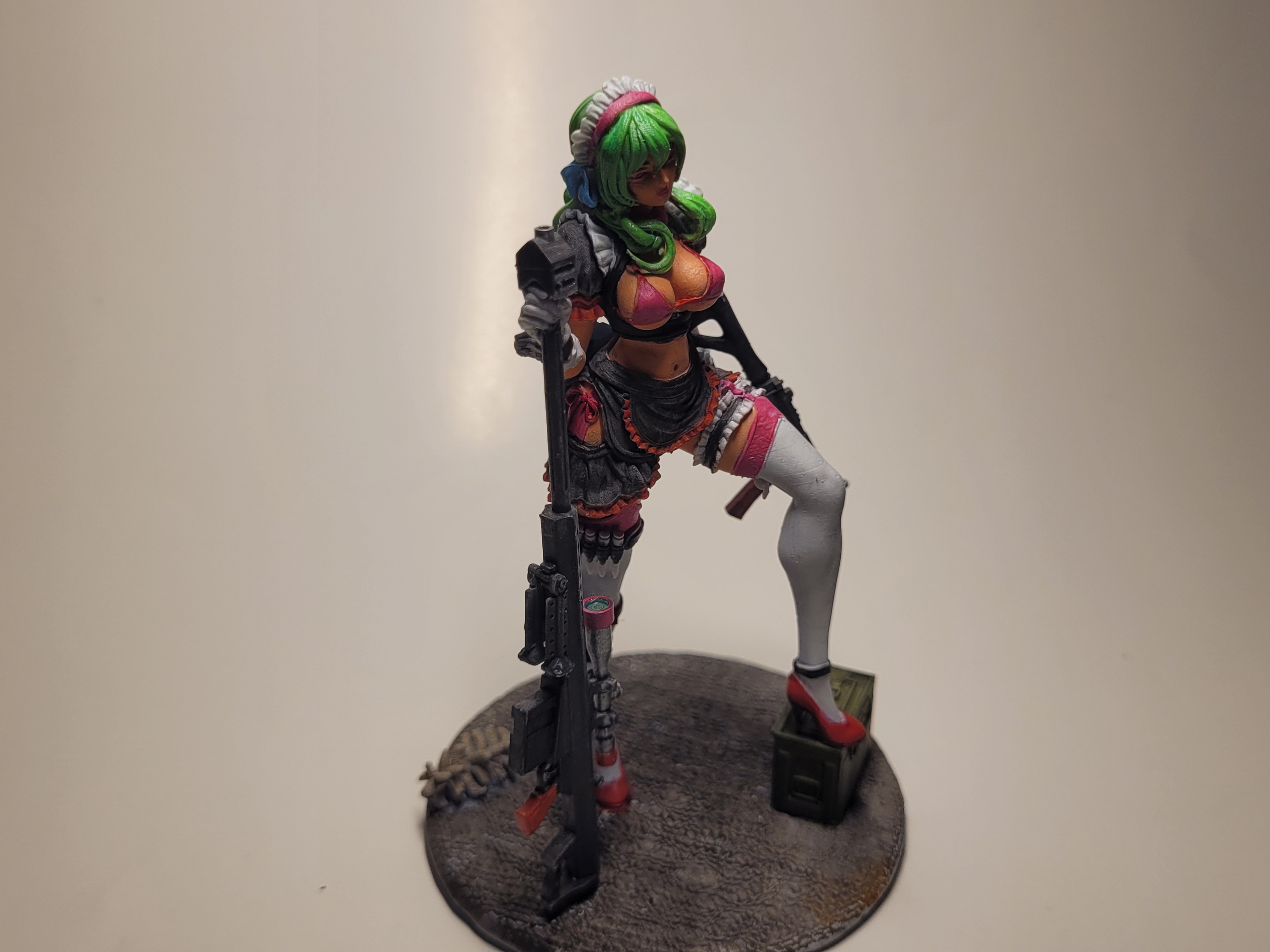 3D Printable T.A.C. Maid Astrid - 75mm and 120mm Pin-Up by Ronin Arts Workshop