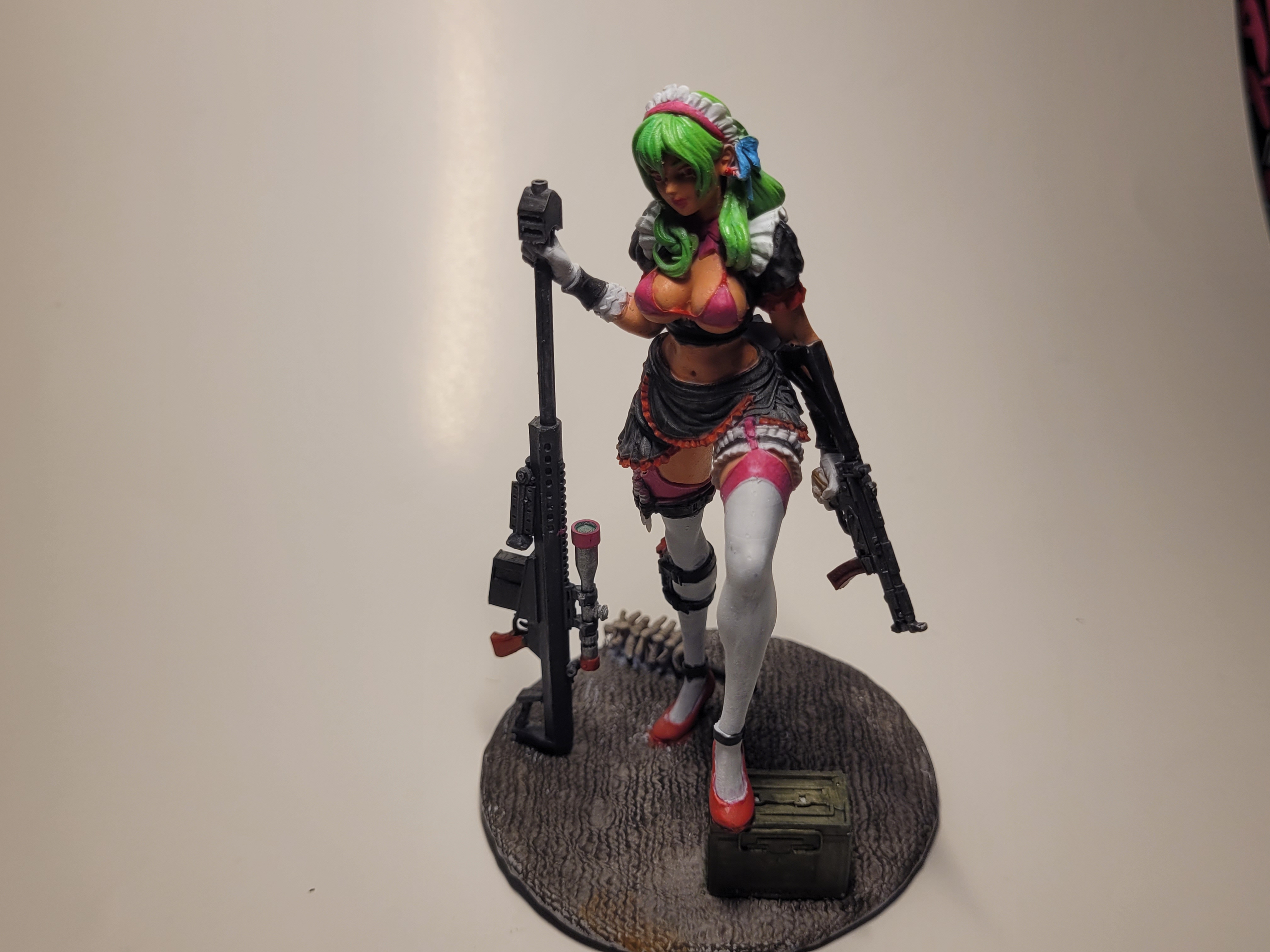 3D Printable T.A.C. Maid Astrid - 75mm and 120mm Pin-Up by Ronin Arts Workshop